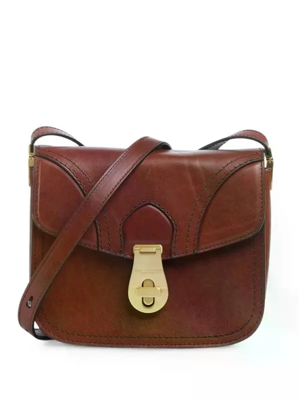 THE BRIDGE Mia Twist-lock Leather Shoulder Bag