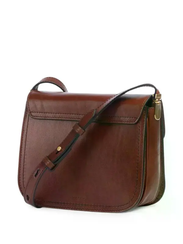 THE BRIDGE Mia Twist-lock Leather Shoulder Bag