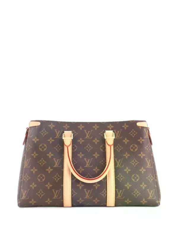 LOUIS VUITTON Monogram Canvas Soufflot Mm Tote Bag - Neutrals