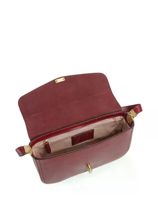 THE BRIDGE Leather Twist-lock Cross Body Bag