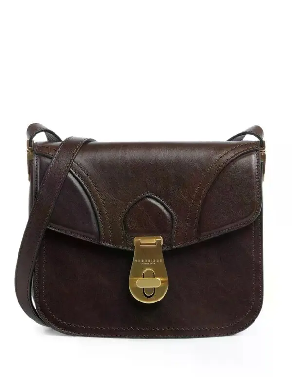 THE BRIDGE Leather Twist-lock Shoulder Bag