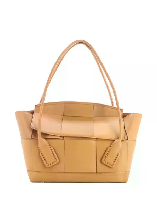 Bottega Veneta Maxi Intrecciato Leather Shoulder Bag - Brown