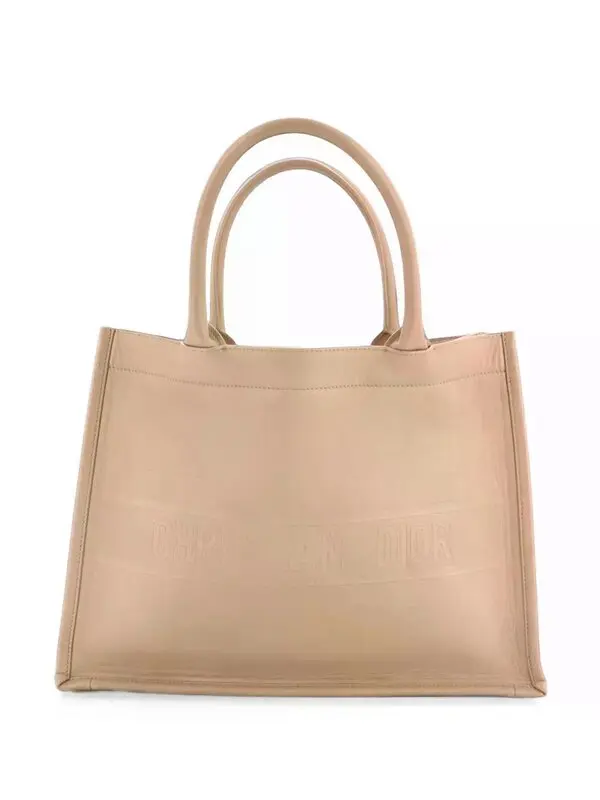Dior Book Embossed Leather Medium Tote Bag - Neutrals