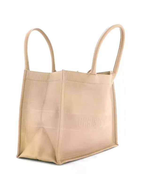 Dior Book Embossed Leather Medium Tote Bag - Neutrals