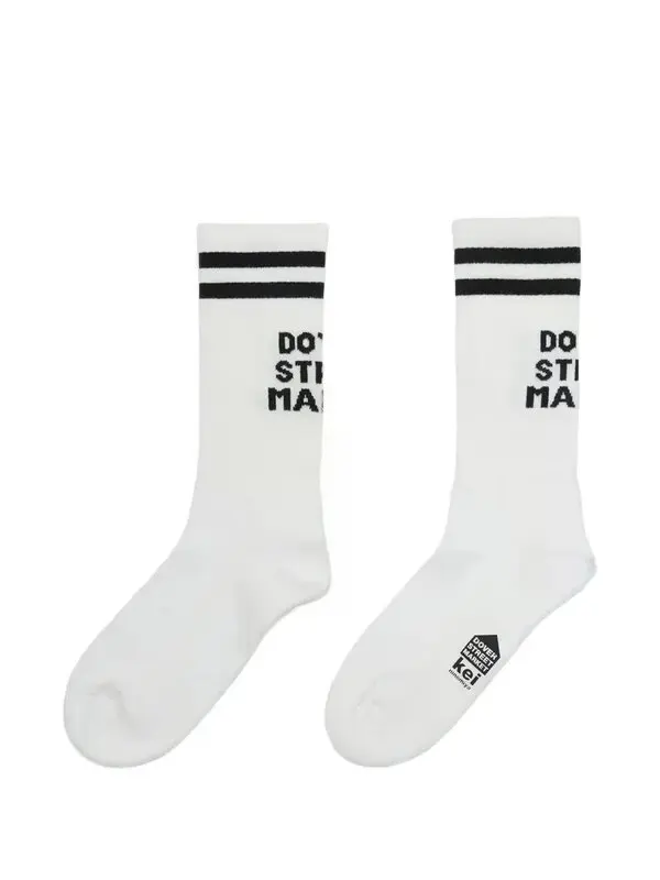 DOVER STREET MARKET Logo-intarsia Striped Socks