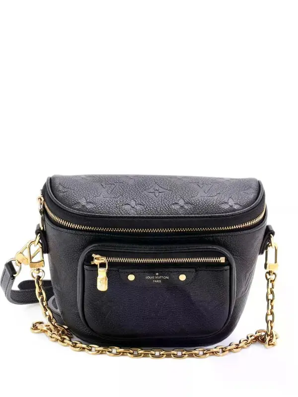 LOUIS VUITTON Bum Bag Monogram Empreinte Leather Mini Belt Bag - Black
