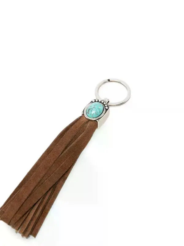 ERALDO Tasselled Turquoise Embellished Keyring