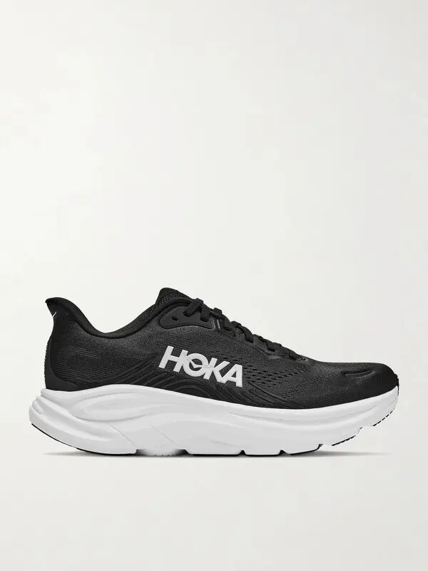 HOKA® Clifton 11 Rubber And Mesh Running Sneakers - Black