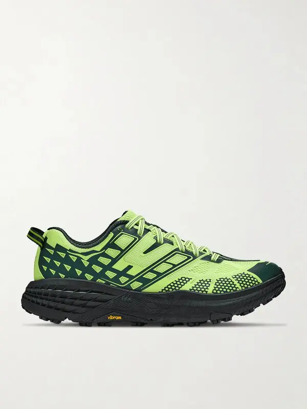 HOKA® Speedgoat 2 Rubber And Ripstop-trimmed Mesh Sneakers - Green