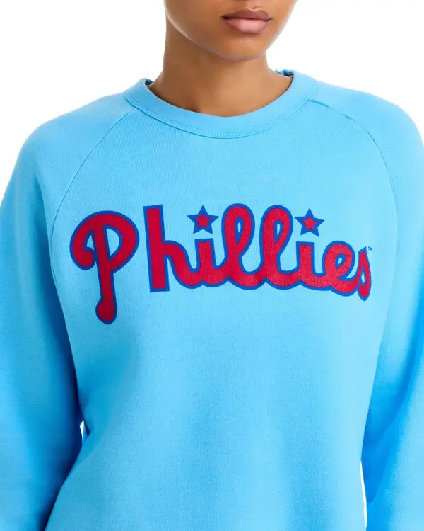 Aviator Nation Rugby Stitch Graphic Cropped Crewneck Sweatshirt