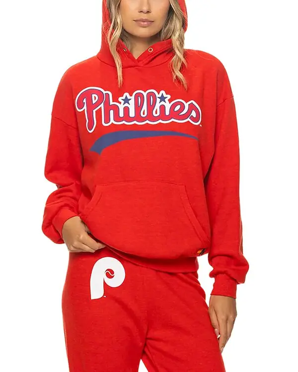 Aviator Nation Philadelphia Phillies Graphic Hooded Sweatshirt - Red