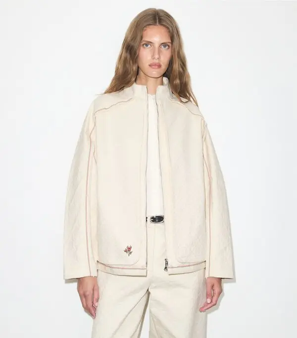 Tory Burch Denim Jacket - Ivory