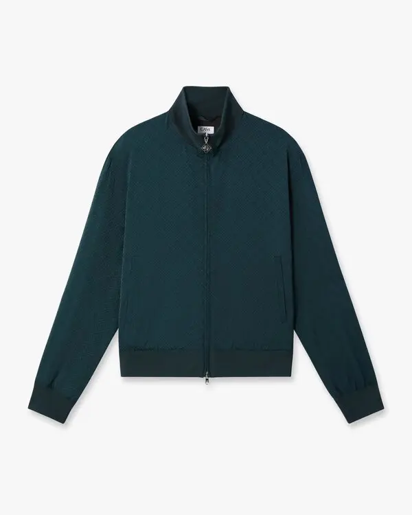 Casablanca Dark Teal Monogram Zip-up Track Jacket - Multicolor