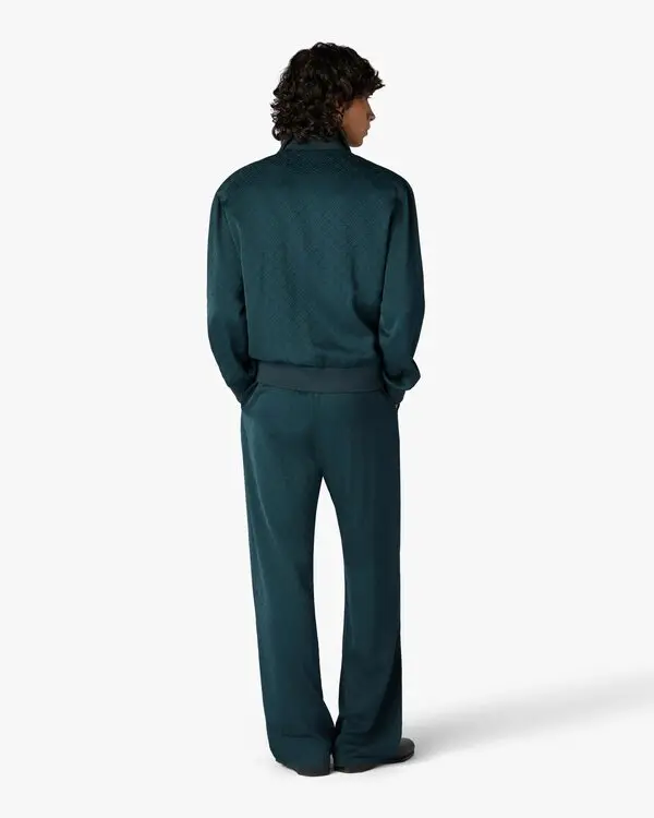 Casablanca Dark Teal Monogram Zip-up Track Jacket