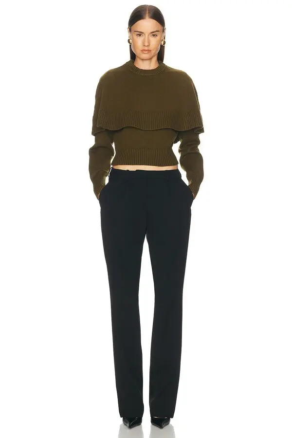 Ronny Kobo Evian Knit Sweater - Olive