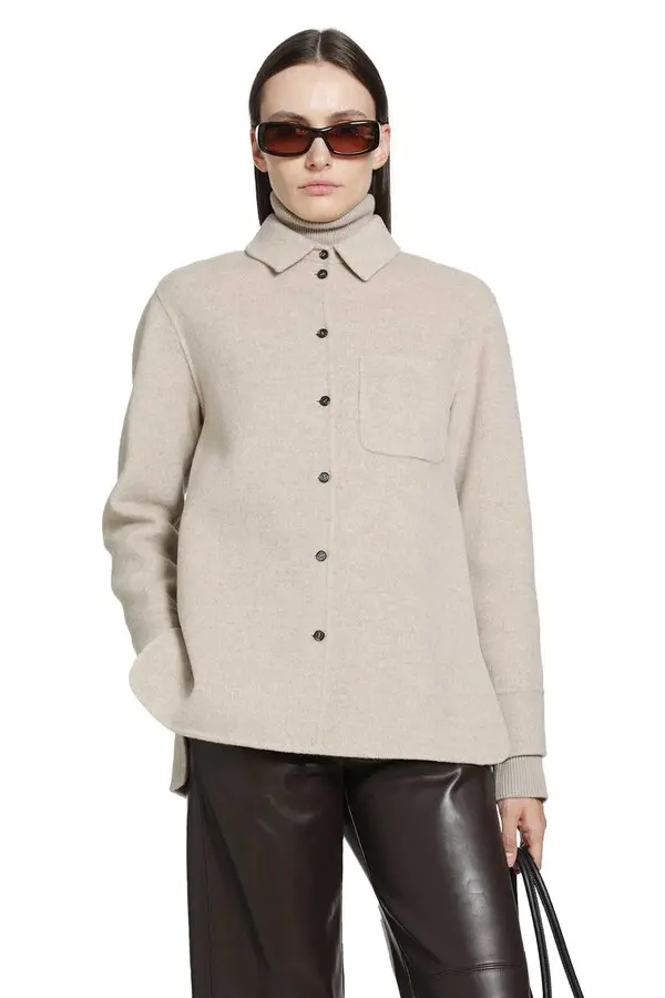 Max Mara Wool And Cashmere Broadcloth Jacket - Beige