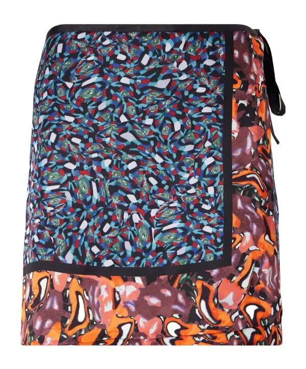 Dries Van Noten Wrap Mini Skirt With Spliced Abstract Print - Multicolor