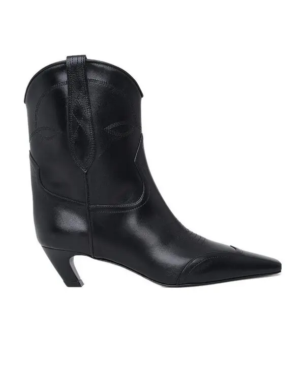 Khaite Logo Ankle Boots
