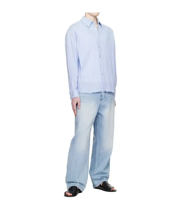 COOR Wrinkle Stripe Oversized Shirt