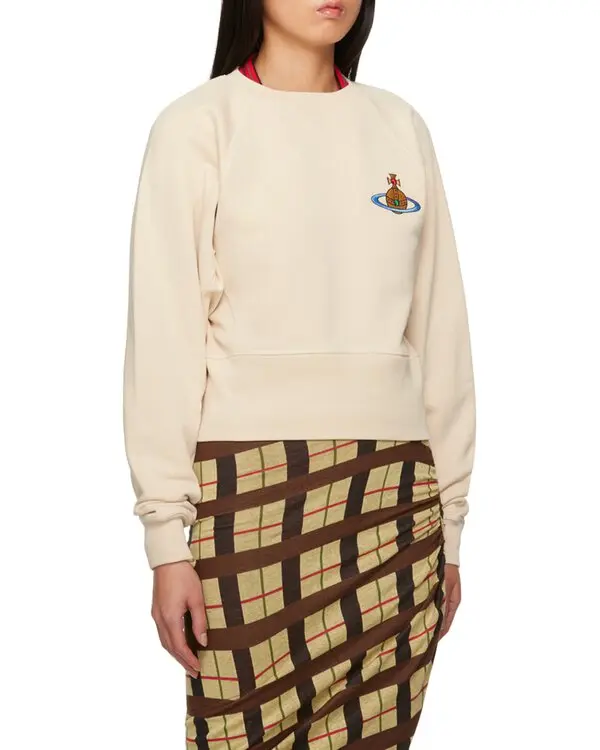 VIVIENNE WESTWOOD Orb Embroidered Cotton Sweatshirt