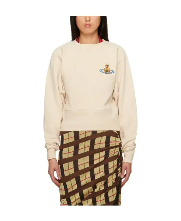 VIVIENNE WESTWOOD Orb Embroidered Cotton Sweatshirt