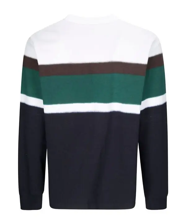 Sacai Chusen Dyed Striped Long Sleeved T-shirt