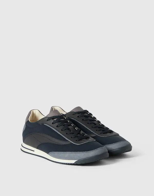 Brunello Cucinelli Techno Fabric And Nubuck Sneakers