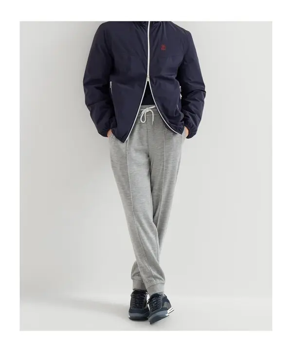 Brunello Cucinelli Techno Fabric And Nubuck Sneakers