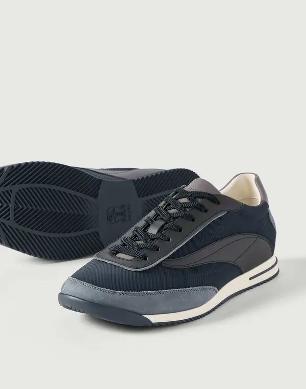 Brunello Cucinelli Techno Fabric And Nubuck Sneakers