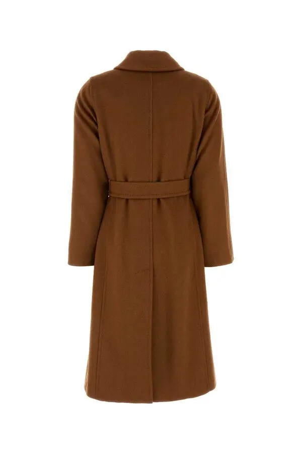 Max Mara Long-sleeved Belted Coat