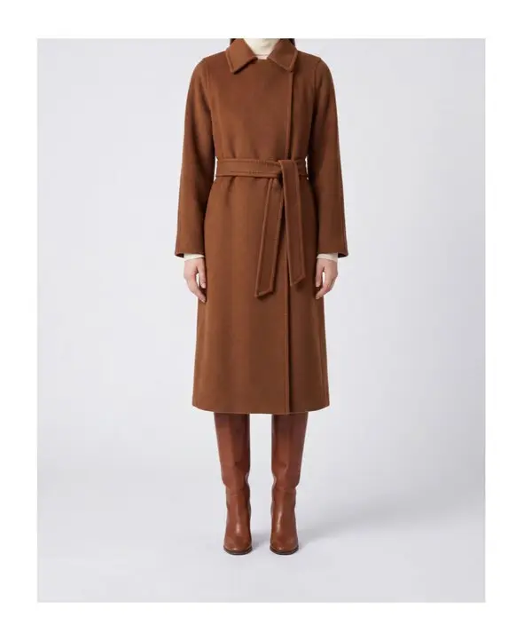Max Mara Long-sleeved Belted Coat - No