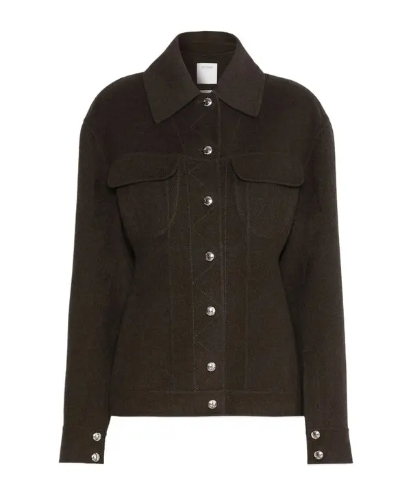 Sportmax Spxcalcio Shirt Collar Jacket - Chocolate