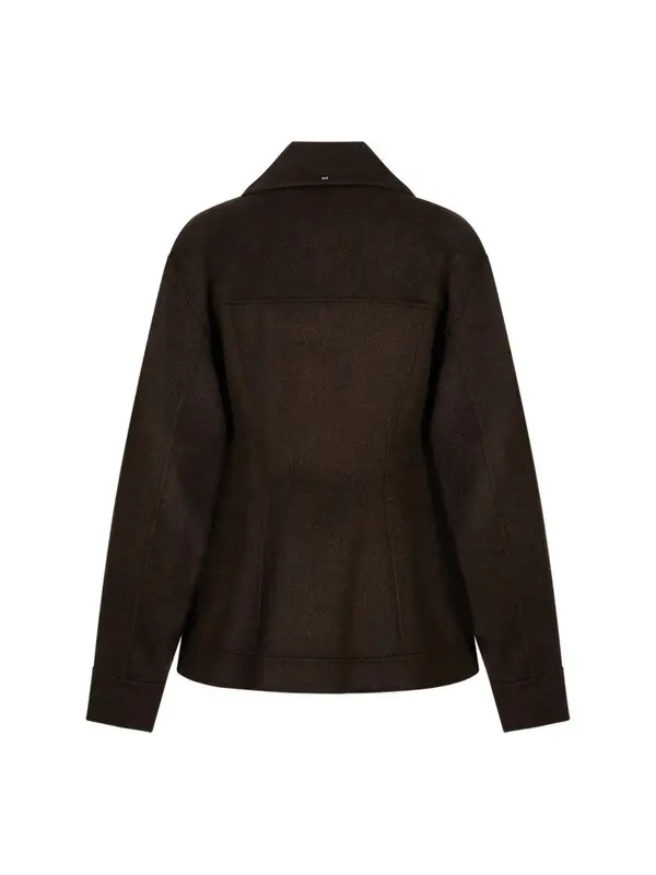 Sportmax Spxcalcio Shirt Collar Jacket - Chocolate