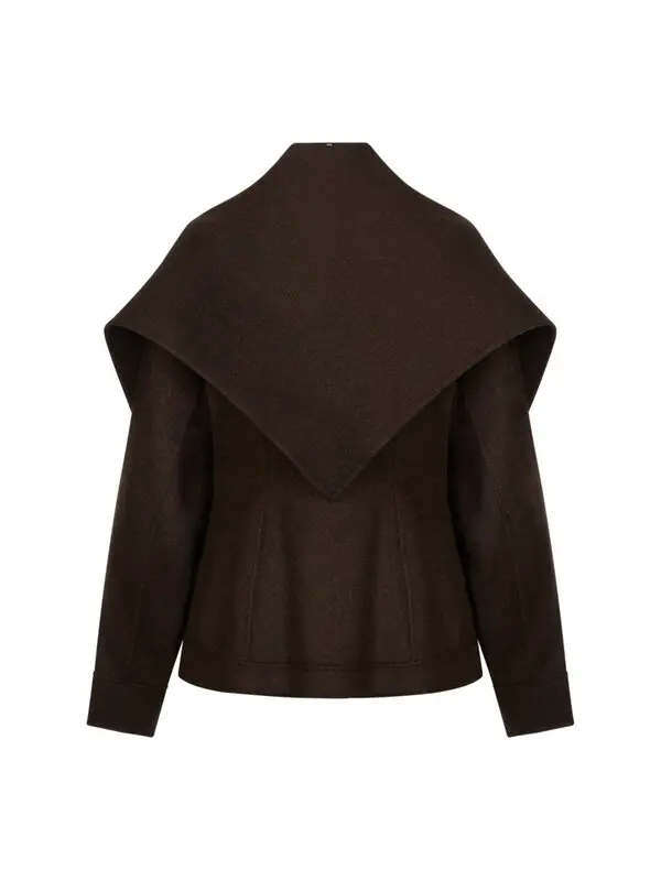 Sportmax Spxcalcio Shirt Collar Jacket - Chocolate