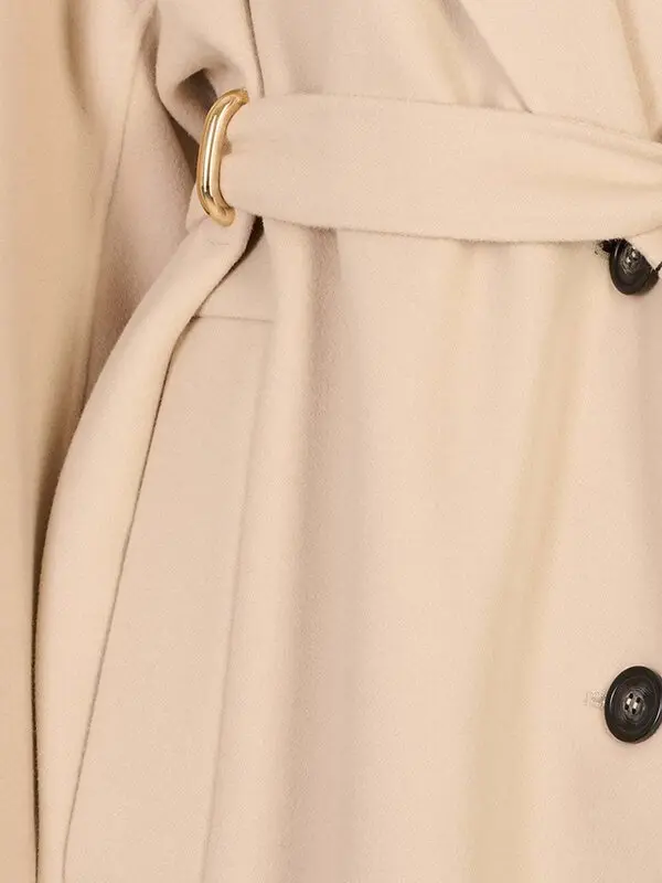 Sportmax Hooded Belted Wool Coat