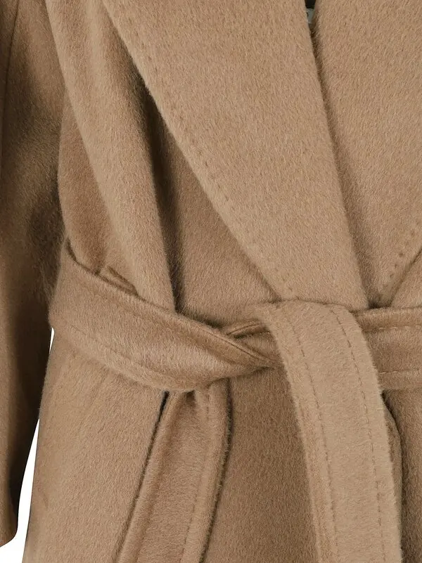 Max Mara Belted Wrap Coat - Camel