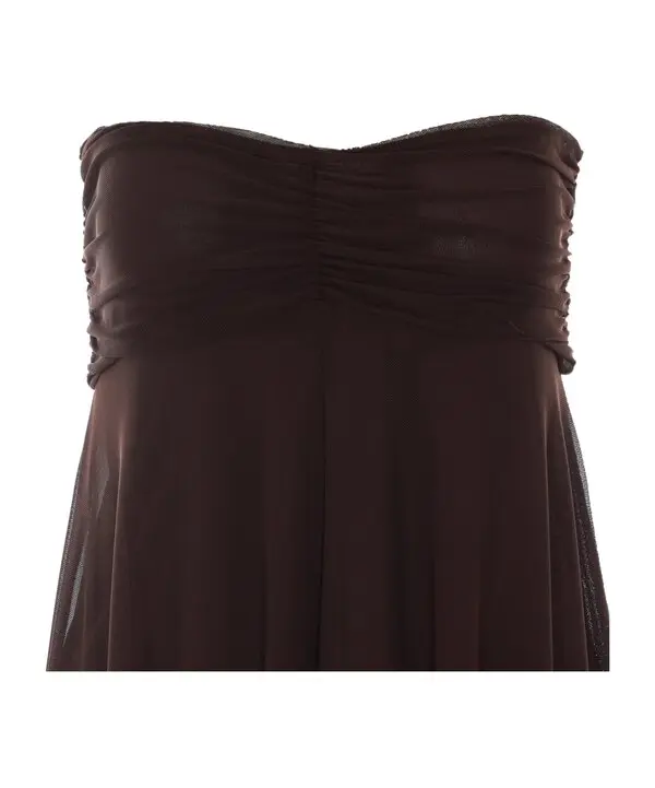 TWINSET Strapless Tulle Midi Dress