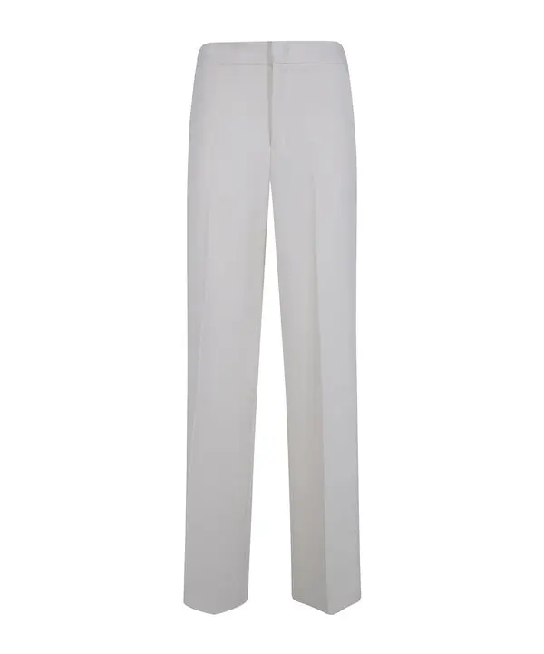 TWINSET High-waisted Straight-leg Trousers With Zip Detail - Gray