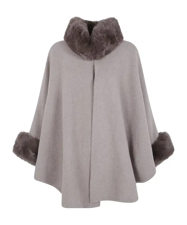 TWINSET Faux-fur Trimmed High-collar Coat
