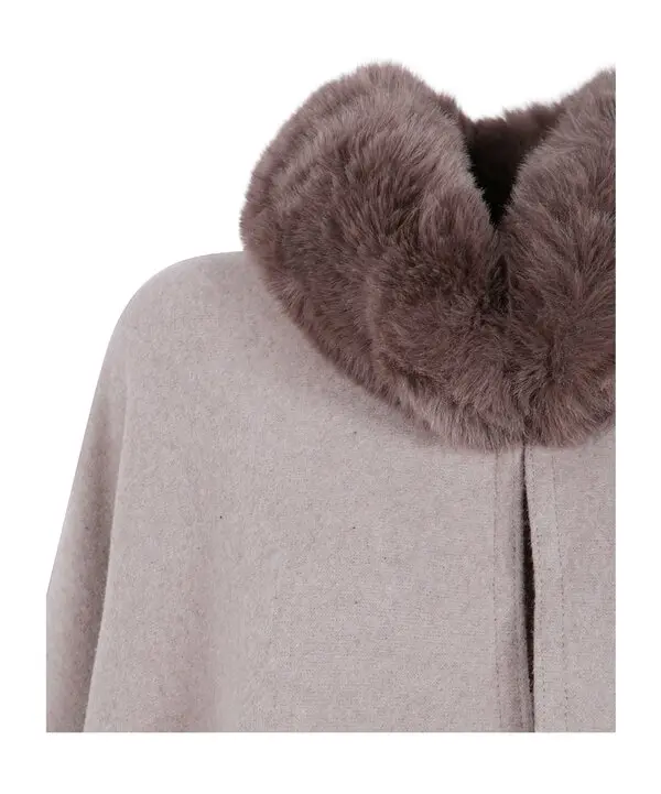 TWINSET Faux-fur Trimmed High-collar Coat
