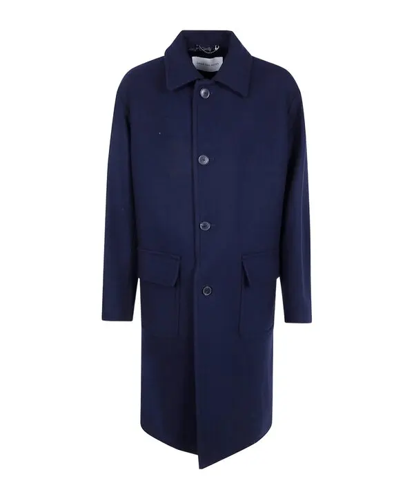 Dries Van Noten Randale Single-breasted Coat - Navy