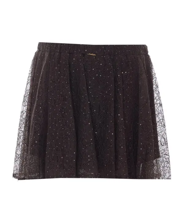 TWINSET Lace And Sequin Skirt