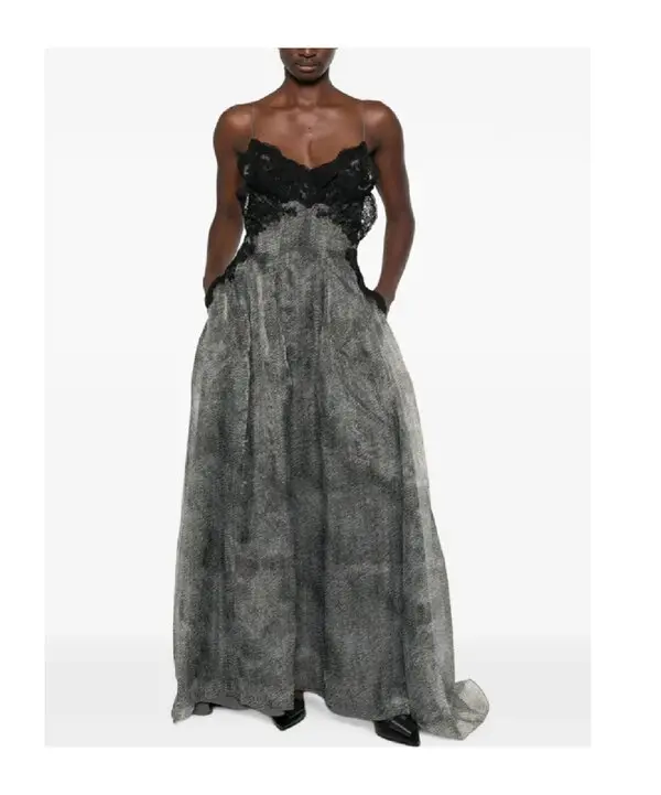 Ermanno Scervino Lace-trimmed Maxi Dress