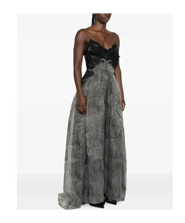 Ermanno Scervino Lace-trimmed Maxi Dress