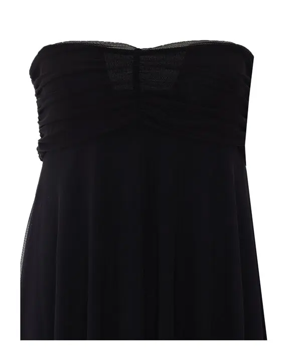 TWINSET Strapless Tulle Midi Dress