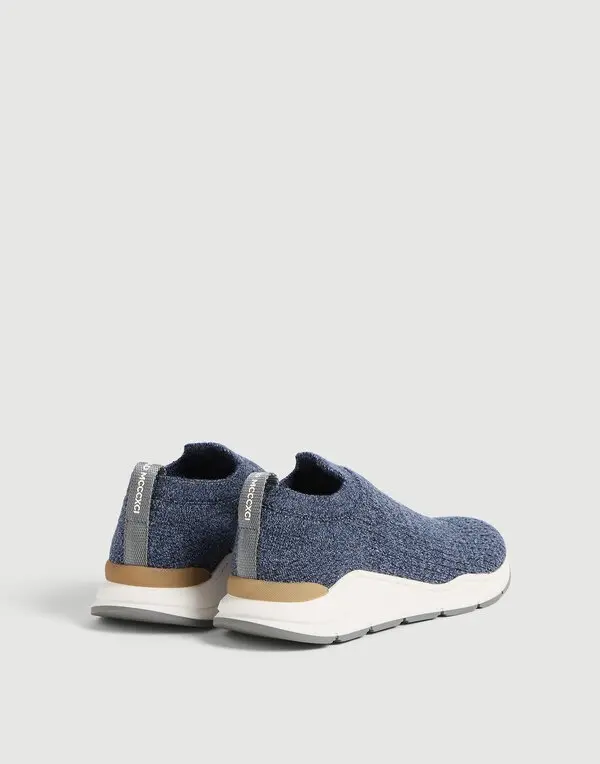 Brunello Cucinelli Techno Cotton Slip-on Runners With Logo