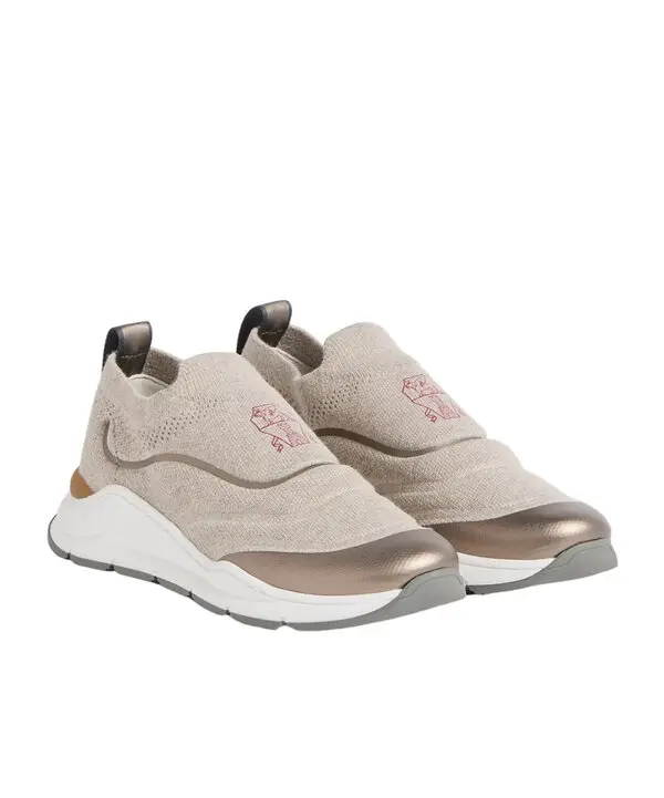 Brunello Cucinelli Knitted Slip-on Sneakers
