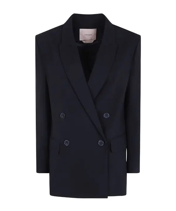 TWINSET Double-breasted Blazer - Black