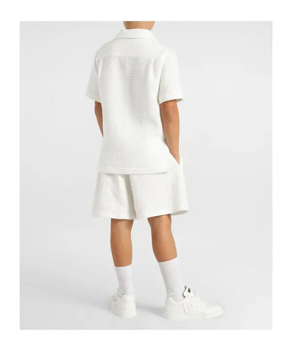 Dolce & Gabbana Cotton Waffle Bermuda Shorts