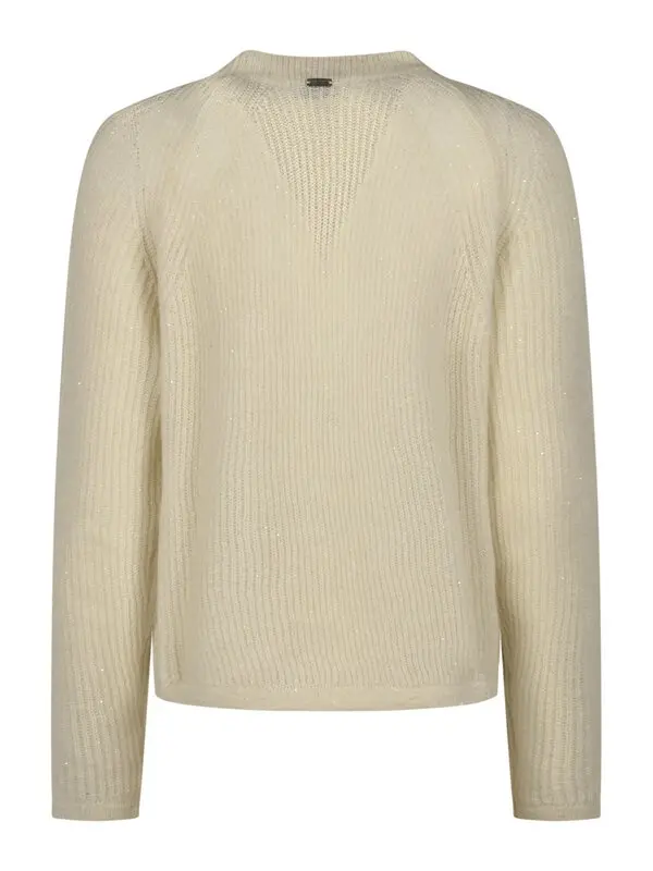 Herno Sequined Ribbed Knit Sweater